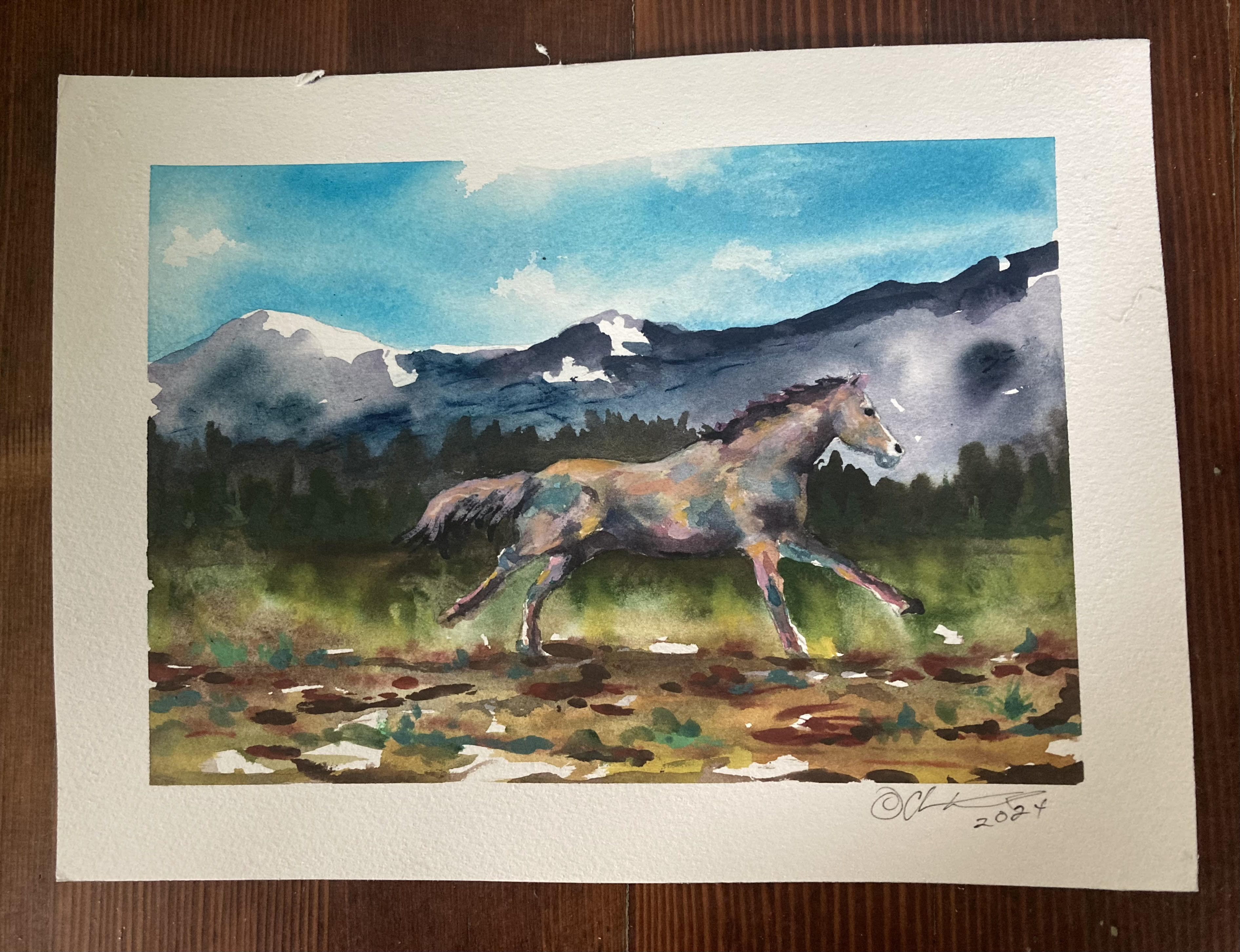 Art & Collectibles :: Painting :: Horse Original Chris Wakefield ...